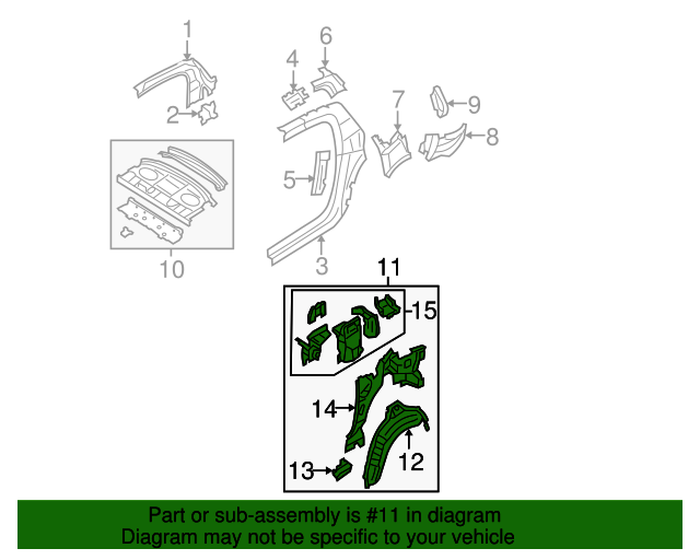 F151-70-100T - Inner Panel Assembly 2004-2011 Mazda RX-8 ...