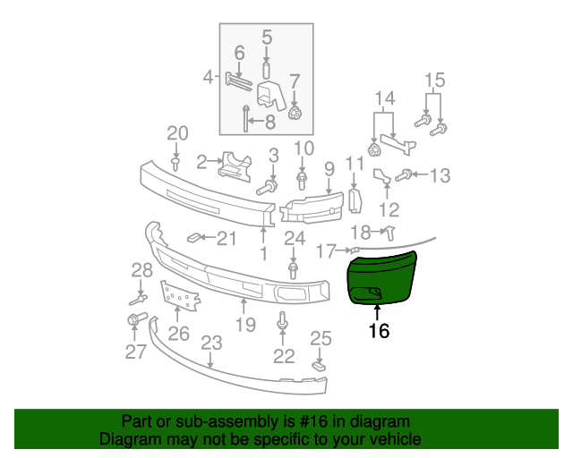 2011-2013 Chevrolet Silverado 1500 Bright Chrome Driver Side Front ...