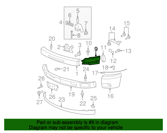 2007-2013 Chevrolet Front Driver Side Bumper Impact Bar Extension ...