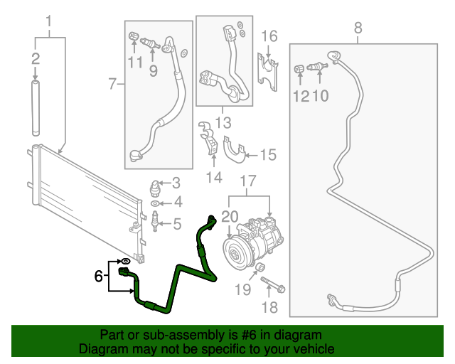 2011-2017 Audi Discharge Hose 4G0-260-701-CJ | Genuine Audi Parts