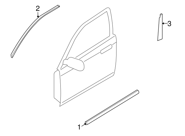2009-2013 Mazda 6 Belt Molding gs3l50650d | AutoNationParts.com