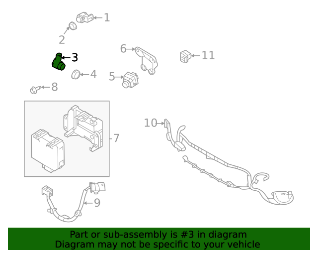 2020-2023 Land Rover Parking Aid Sensor LR137887 | AutoNationParts.com