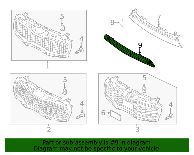2020-2022 Kia Sportage Lower Grille 86569-D9500 | Genuine Kia Parts