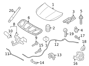 81161-P2000 - Lift Cylinder 2021-2024 Kia Sorento | Kia.Parts Store