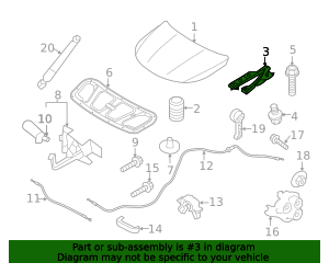 66910-P2000 - Hood Hinge 2021-2023 Kia Sorento | Kia.Parts Store
