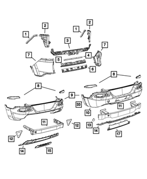 2015-2018 Jeep Cherokee Fascia Applique 5SG27TZZAA | My Mopar Parts