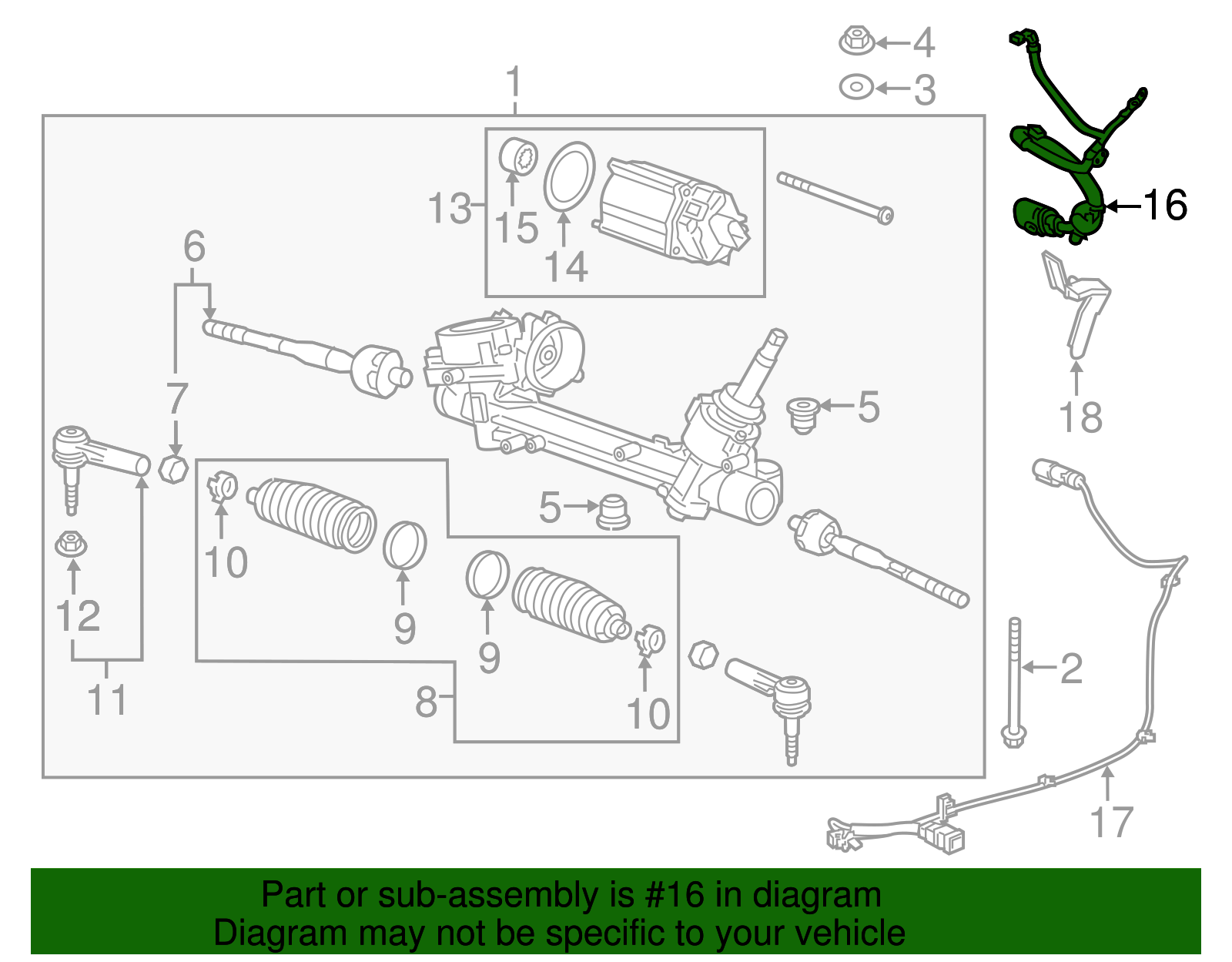 2016-2019 Buick Cascada Power Steering Wiring Harness 13374850 | Auto ...