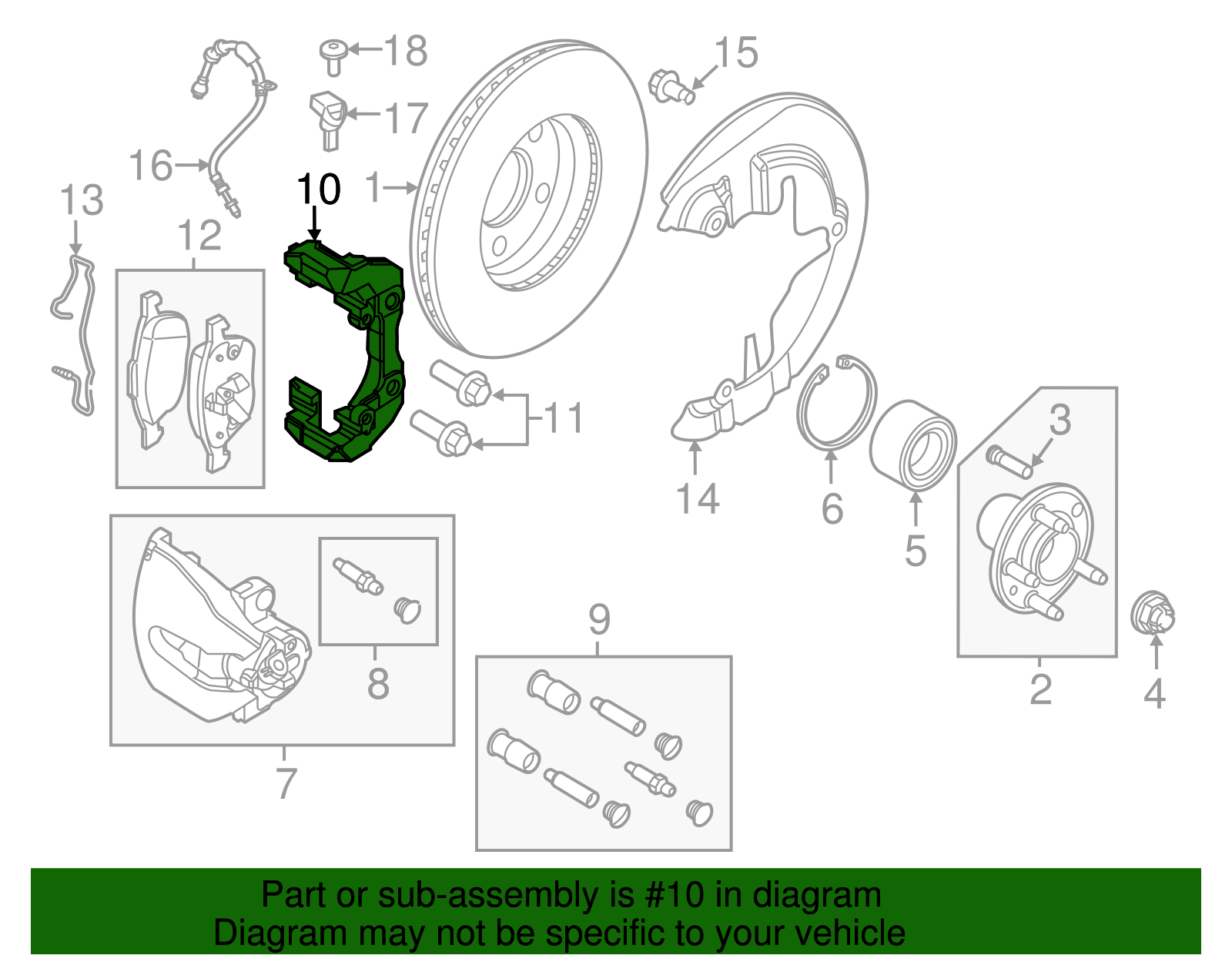 BRBCF-29 - Motorcraft™ Disc Brake Caliper Bracket 2014 Ford Focus | Big ...