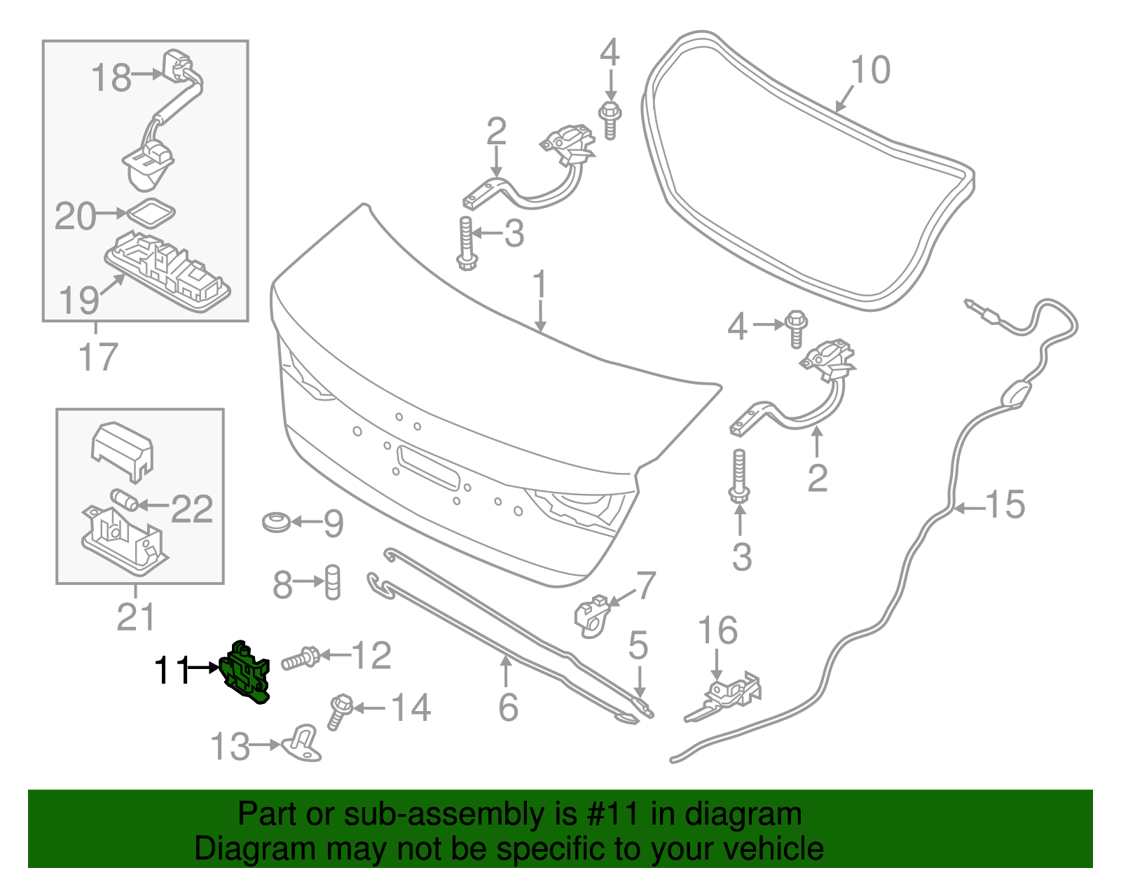 2017-2020 Hyundai Elantra Latch 81230-F2010 | Hyundai Wholesale Direct