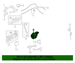 72610-T0A-A11 - Latch Assembly R Rear Door Power - 2012-2020 Honda ...