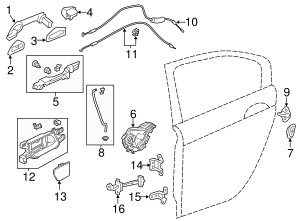 72610-T0A-A11 - Latch Assembly R Rear Door Power - 2012-2020 Honda ...