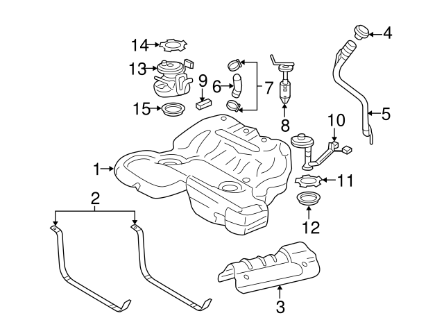 Fuel Tank Fuel Pump Module Kit without Level Sensor, with Seal 19417871 ...