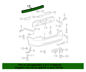 52171-33140 - Bumper Cover Reinforcement 2007-2012 Lexus ES350 ...