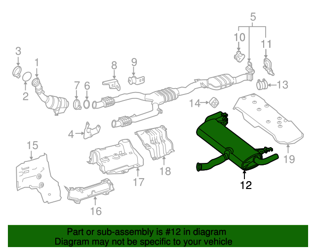 2017-2018 Mercedes-Benz GLC 43 AMG® Muffler & Pipe 253-490-22-21 | MB ...