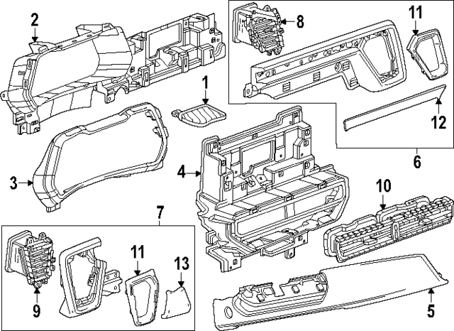 2023-2024 GMC Canyon Cluster Bezel 86778380 GM | GMPartsDirect.com