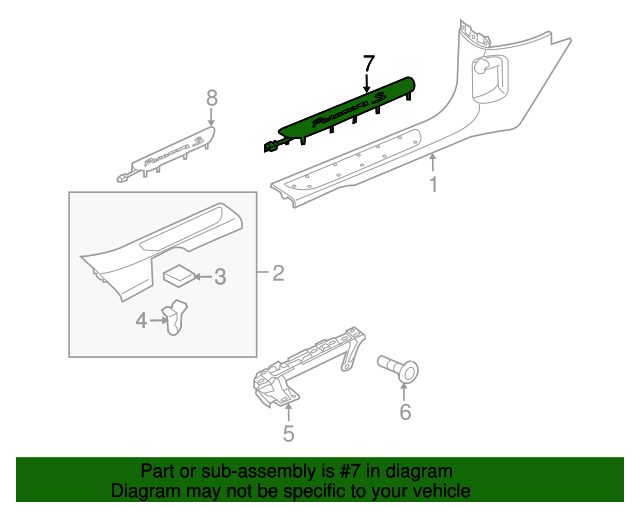 2010-2016 Porsche Panamera Door Trim Sill Plate Insert 970-555-989-11 ...