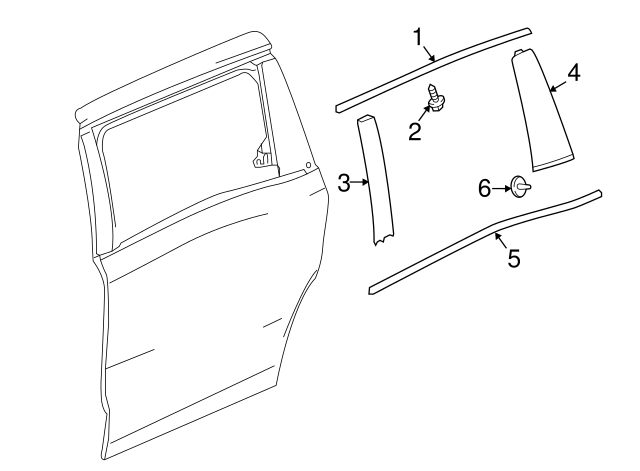 72965-THR-A01 - Frame Molding 2018-2024 Honda Odyssey | Honda Parts Online
