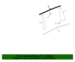 72965-THR-A01 - Frame Molding 2018-2024 Honda Odyssey | Honda Parts Online