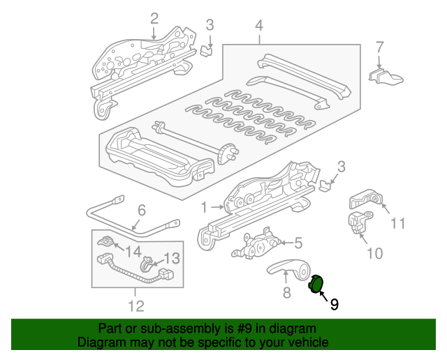 81622-SDA-A21ZC - Cap, L Handle *YR239L* (Ivory) 2003-2007 Honda Accord ...
