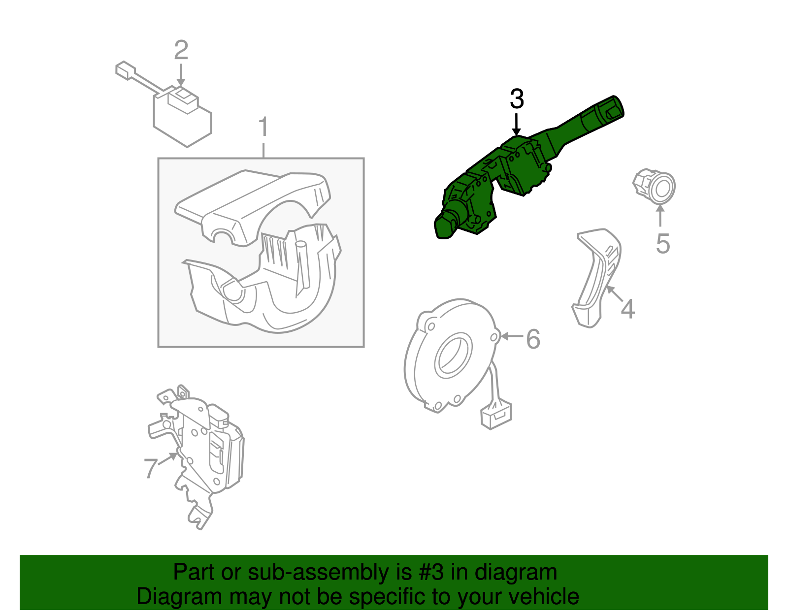 2007-2013 Nissan Altima Multi-Function Switch 25560-JA046 | Team Nissan Inc.