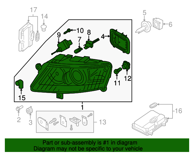2009-2011 Audi Composite Headlamp 4F0-941-029-FA | Audi USA Parts