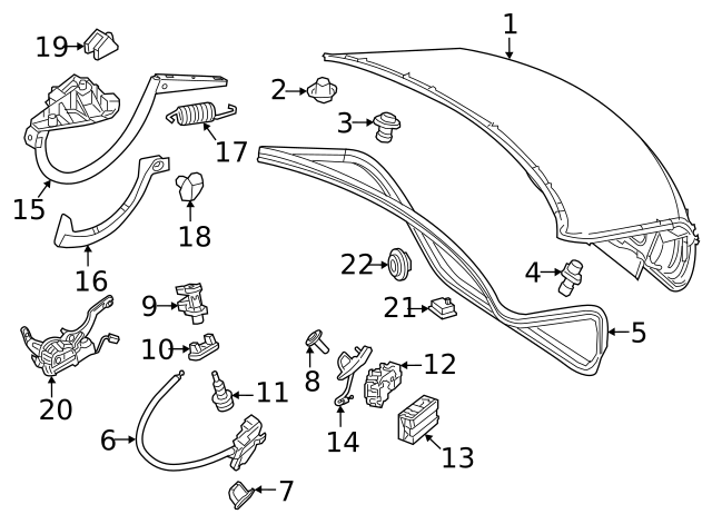213-750-66-00 - Trunk Lid 2021-2023 Mercedes-Benz | Mercedes-Benz USA Parts