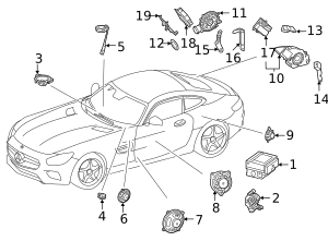 190-820-20-00 - Speaker 2017-2021 Mercedes-Benz | AutoNationParts.com
