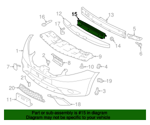 2014-2016 Nissan Versa Note Front Bumper Radiator Grille Shutter ...