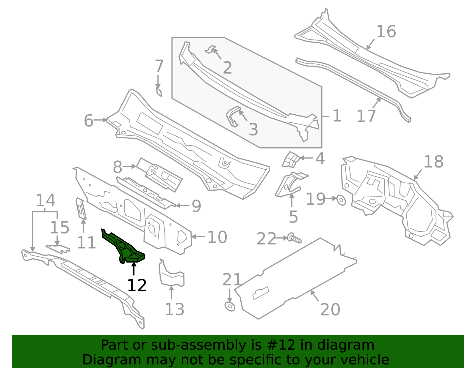 5QA-805-398-A - Cowl Side Panel 2020-2024 Audi Q3 | Audi OEM Parts