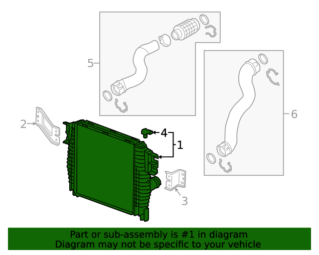 2019-2024 GM Charge Air Cooler (Replaces Part Number 85163339) 85168760 ...