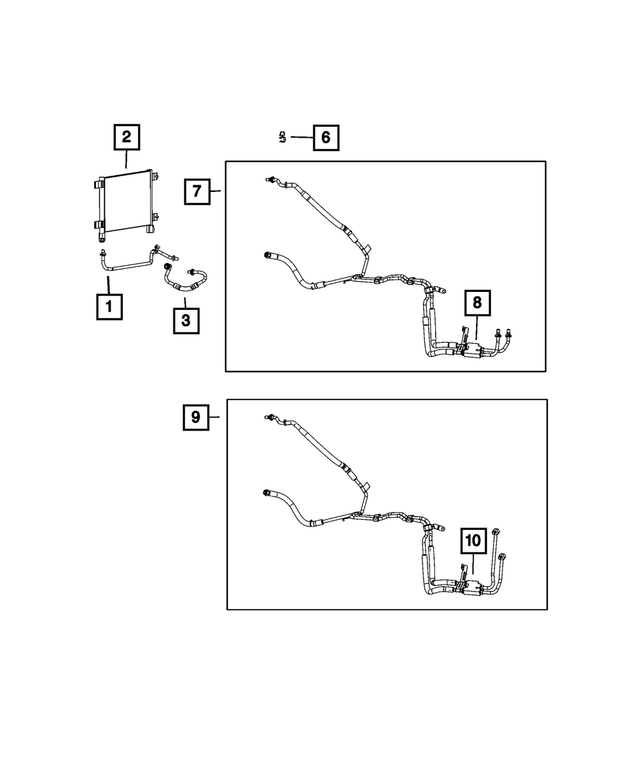 2014-2018 Ram 3500 Oil Cooler Pressure And Return Hose And Tube ...