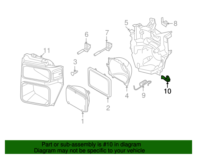 2008-2010 Ford Mount Panel Clip W710793-S439 | Varsity Ford