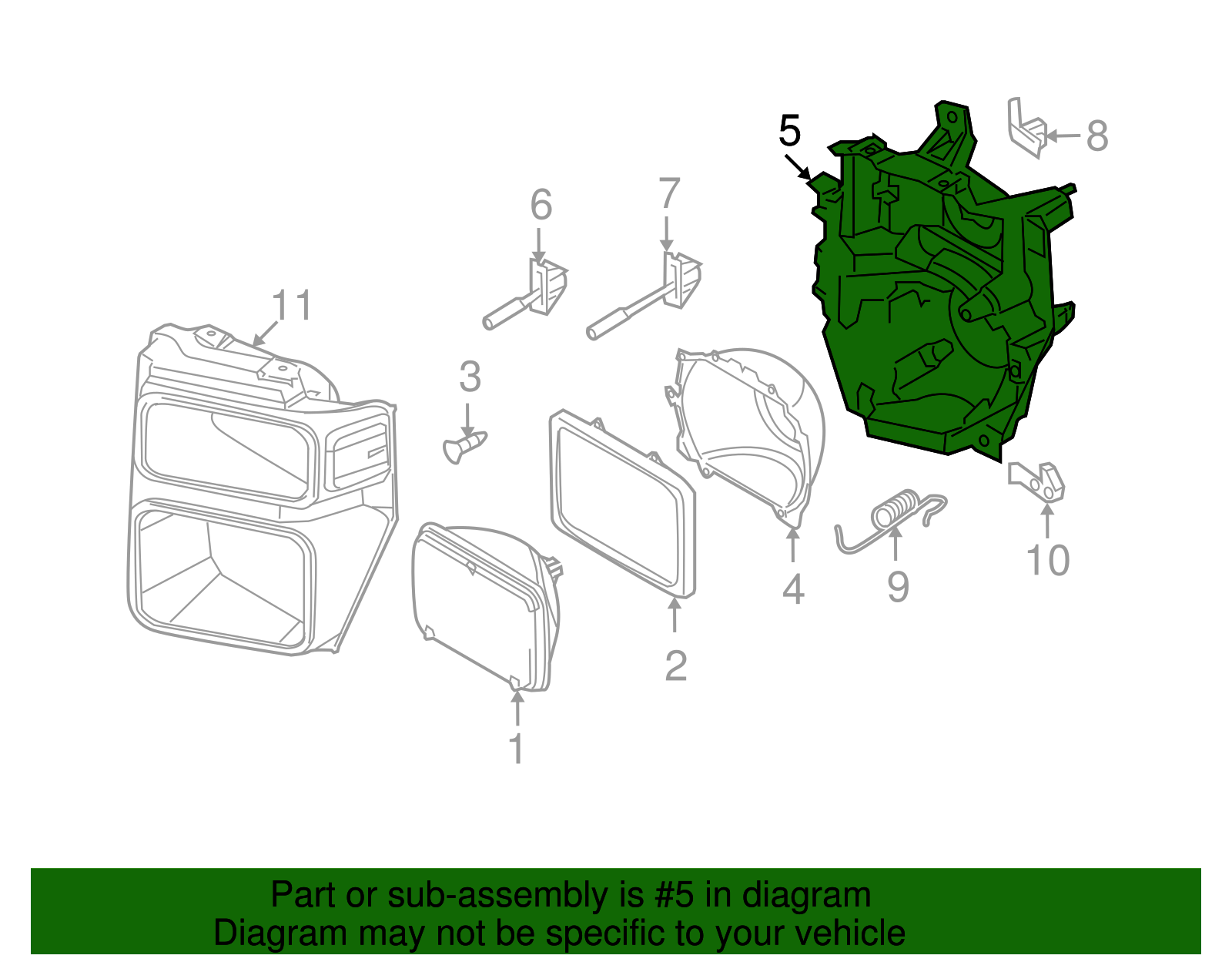 2008-2010 Ford Mount Panel 7C3Z-13100-A | OEM Parts Online