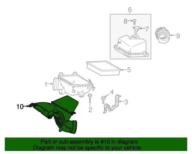 2014-2016 Toyota Highlander Air Inlet 17750-0P020 | Toyota Parts