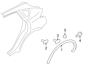 76847-1BA2A - Wheel Opening Molding Clip 2008-2017 Infiniti | Infiniti ...