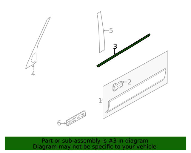 2005-2016 Land Rover Belt Molding LR044650 | JaguarParts.com