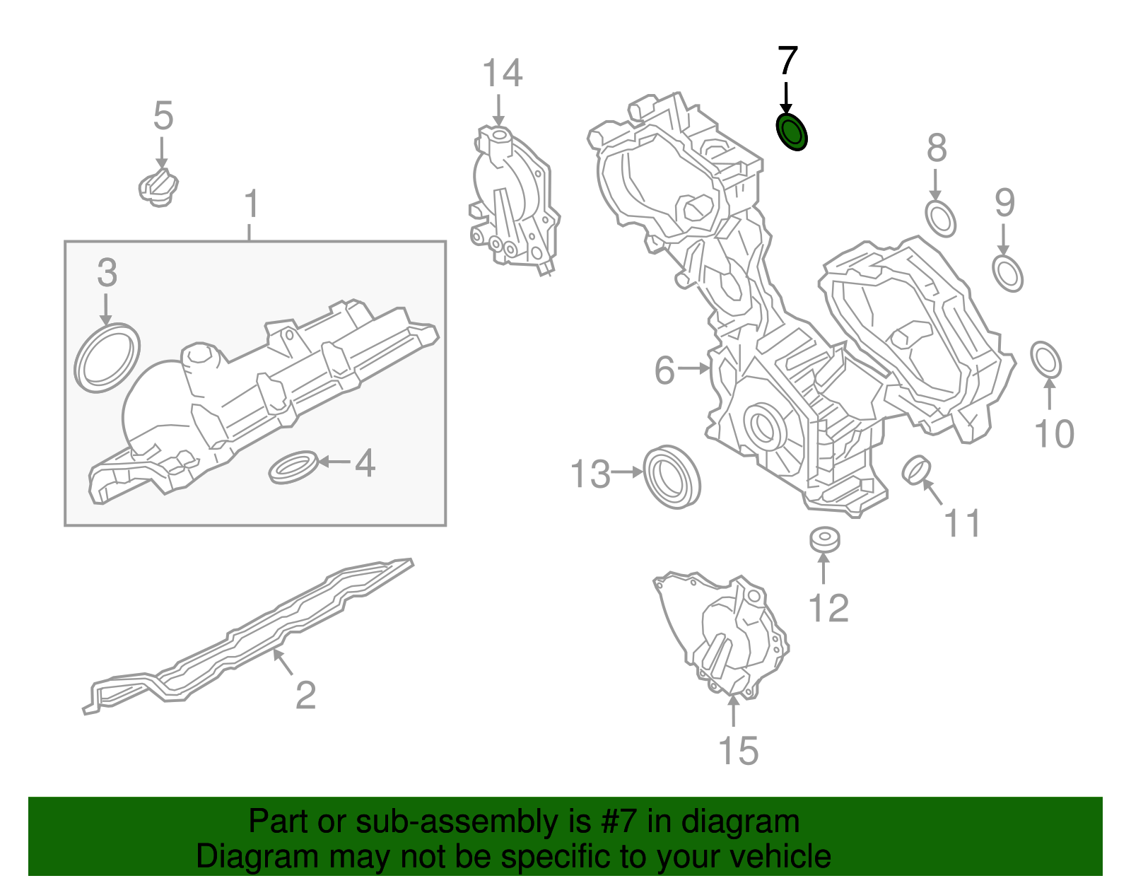 2007-2024 Nissan Engine Timing Cover Gasket 15066-AR020 | OEM Parts Online