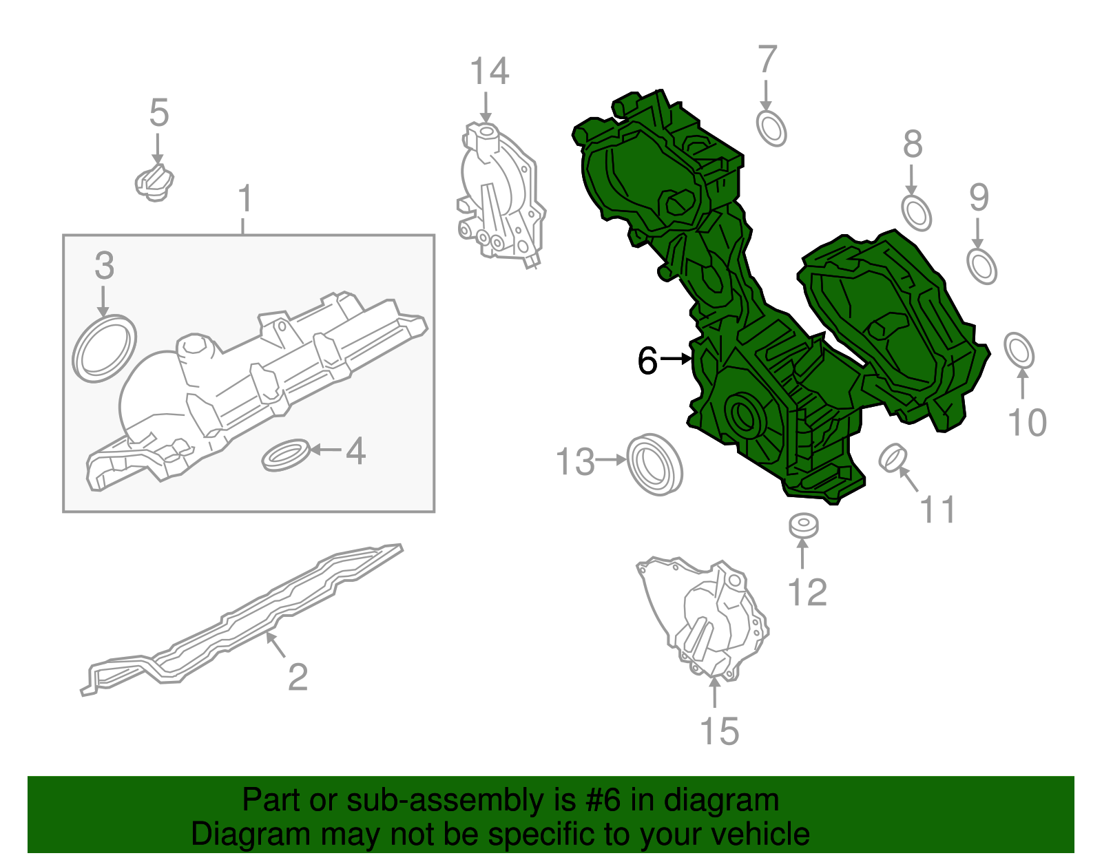 2016-2024 Nissan Front Cover 13500-EZ31A | Kline Nissan