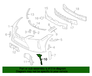 2018-2021 Lexus Trim Molding 52711-11010 | OEM Parts Online