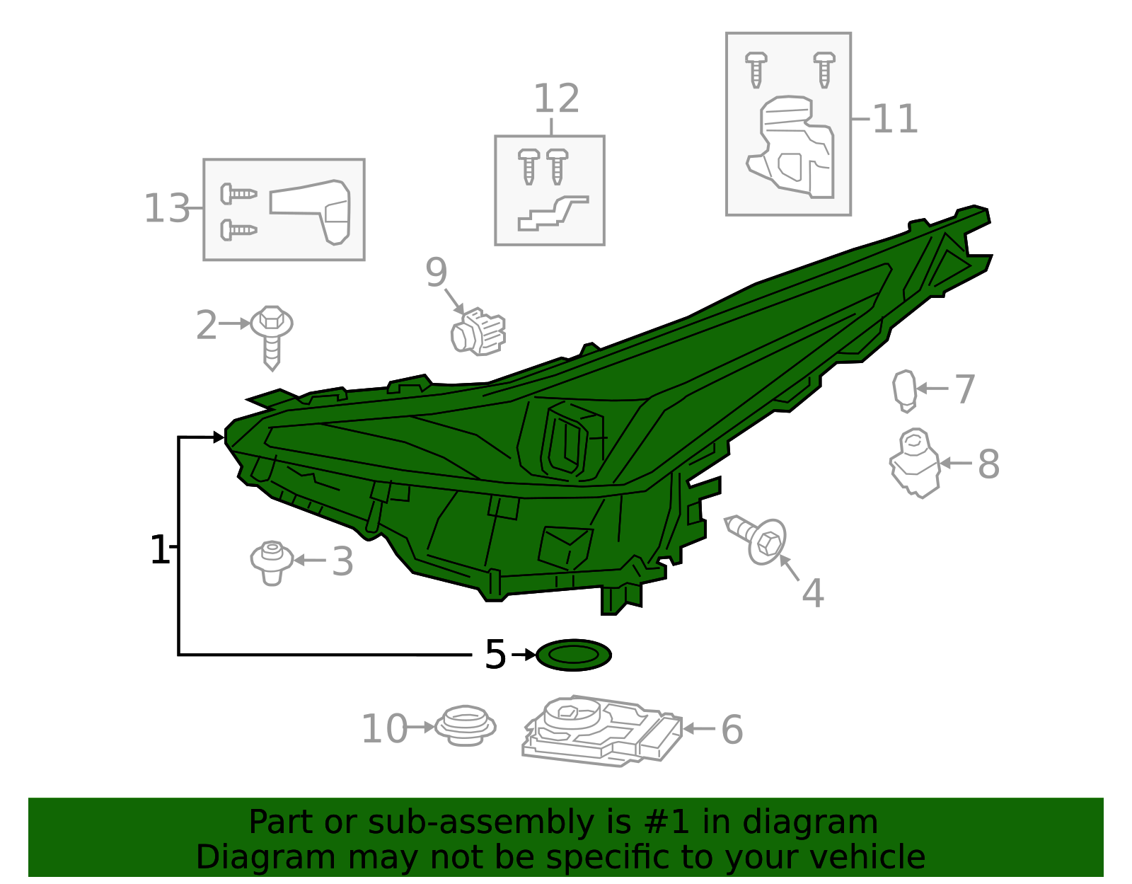 2019-2022 Toyota Headlamp Assembly Left 81070-47870 | Toyota Parts Center