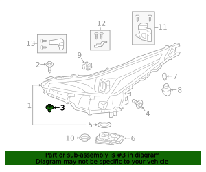 90189-06238 - Headlamp Assembly Grommet 2017-2022 Toyota | Longo Toyota ...