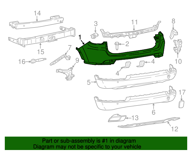 2017-2021 Jeep Compass Bumper Cover 68351629ac | TascaParts.com
