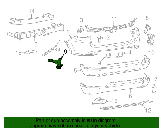 Bumper Cover Support Rail - Mopar (68244464AA) | Mopar Parts