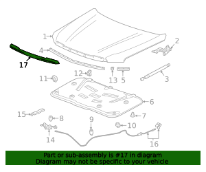 2021-2023 GMC Chrome Hood Front Molding 84341122 GM | GMPartsDirect.com