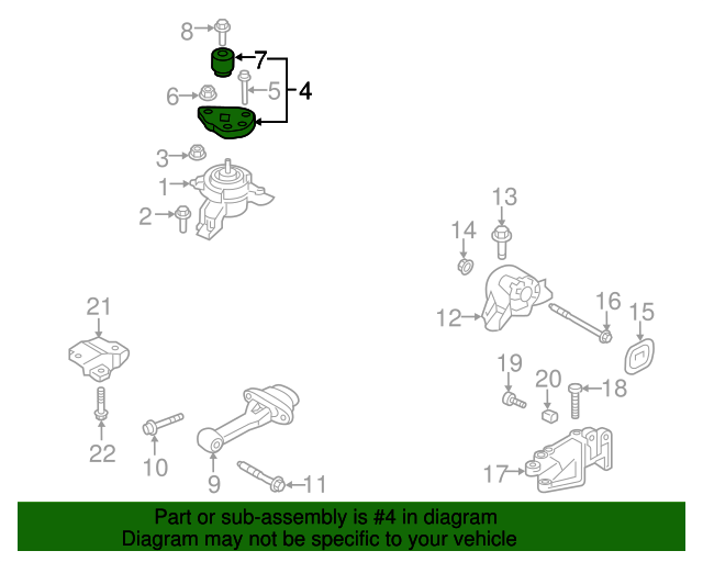 Hyundai - 21820-2W100 - Mount Bracket - 2013-2019 Hyundai | OEM Hyundai ...