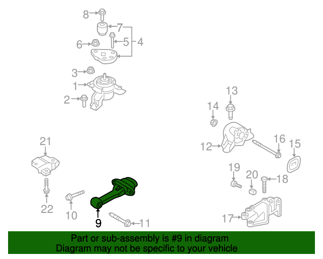 2013-2016 Hyundai Torque Strut 21950-2W100 | OEM Parts Online