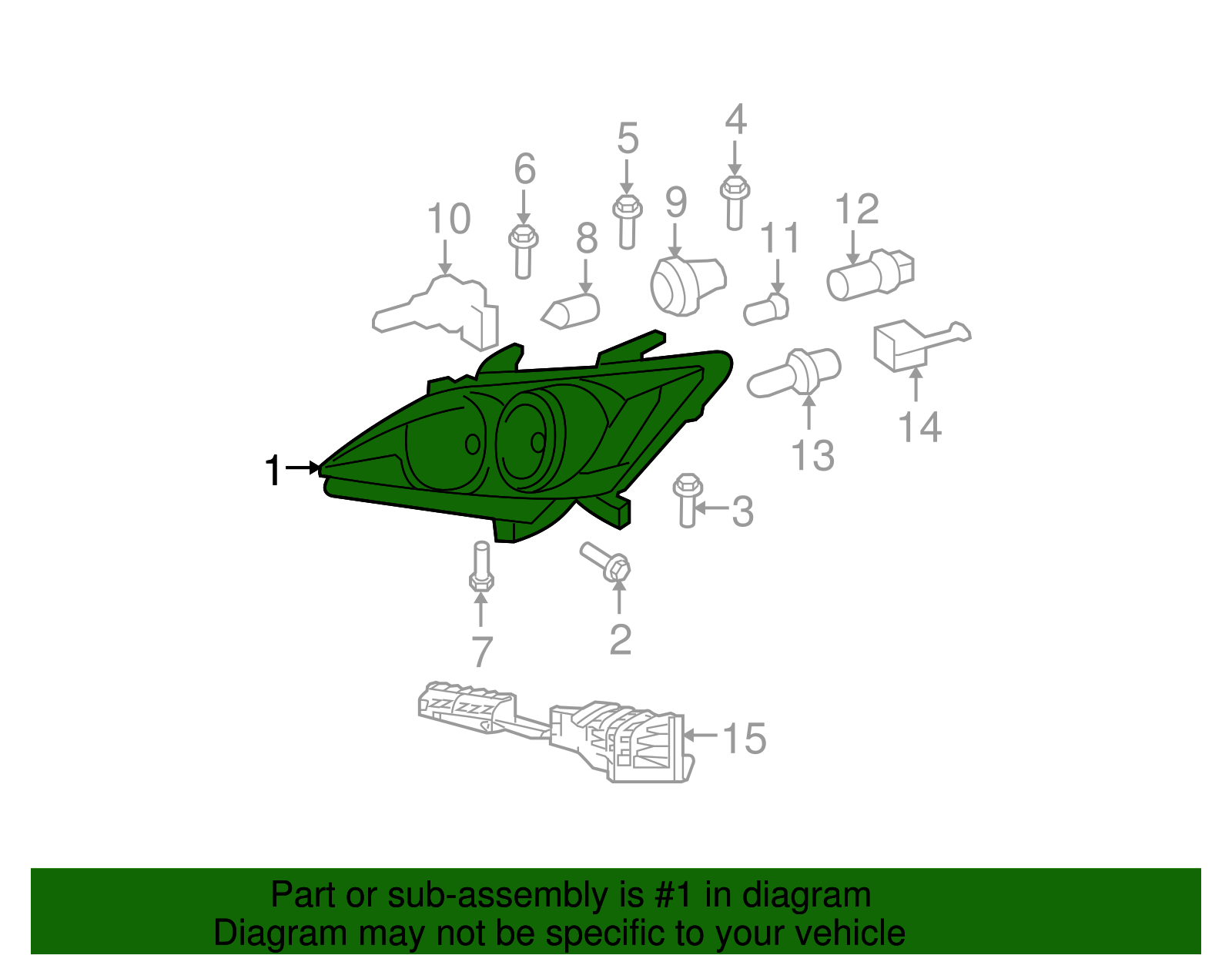 81130-33670 - 2007-2009 Lexus ES350 - Composite Headlamp | My L Parts