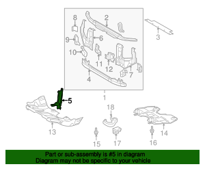 53209-04011 - Lock Support 2005-2011 Toyota Tacoma | Longo Toyota Parts