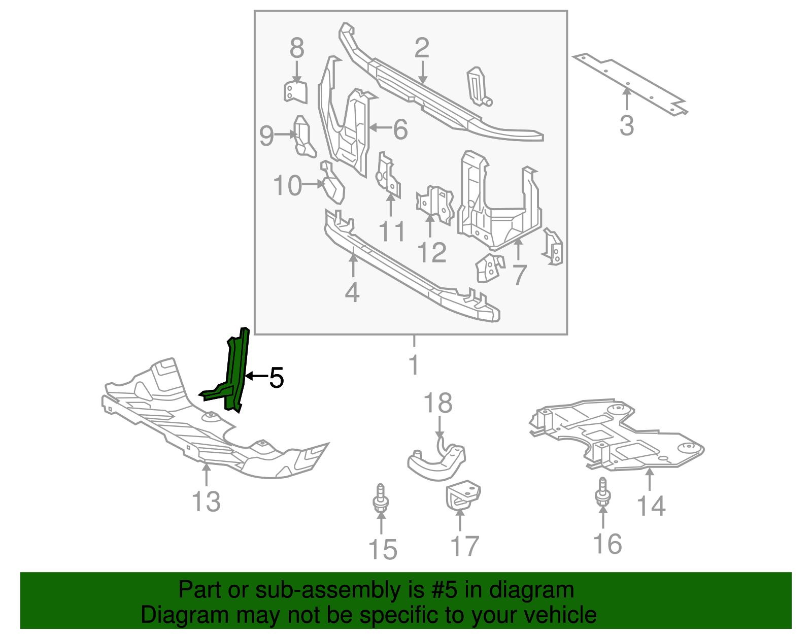 2012-2015 Toyota Tacoma Hood Latch Support 53209-04020 | Toyota Parts ...
