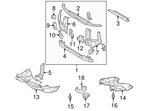 51405-04010 - Radiator Support Splash Shield - 2005-2021 Toyota Tacoma ...